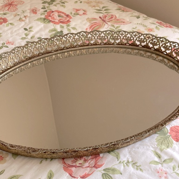 Vintage | Accents | Large Vintage Mirror Tray | Poshmark